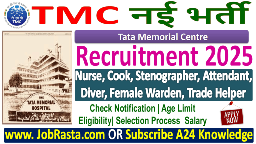 TMC Recruitment 2025 Notification Out for 185 Posts